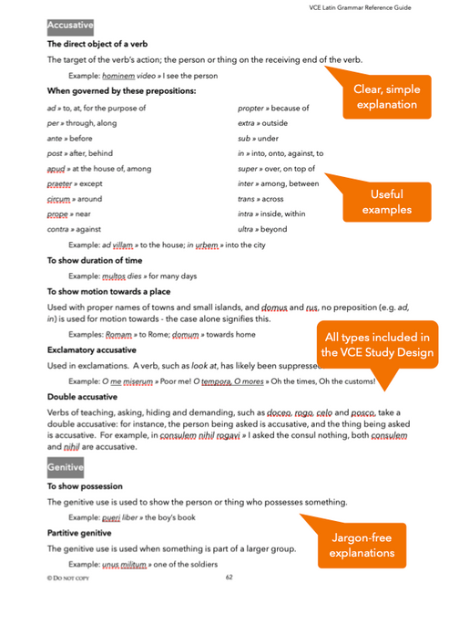 VCE Latin Grammar – VCE Latin Resources