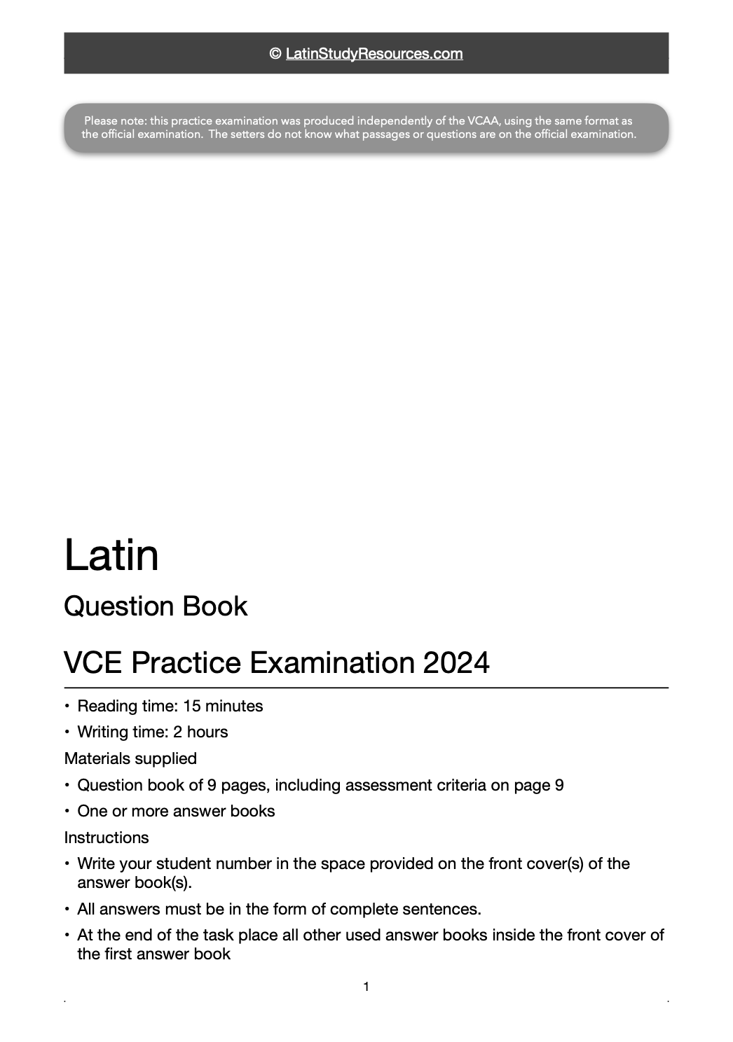 VCE Latin Resources